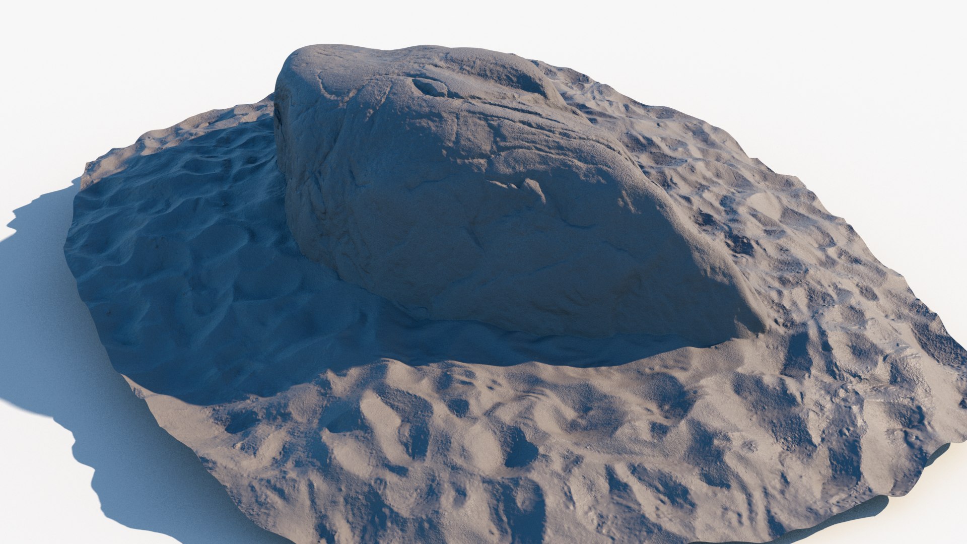 3D Model Smooth Rock In Beach Sand - 3d Scanned - TurboSquid 1927176