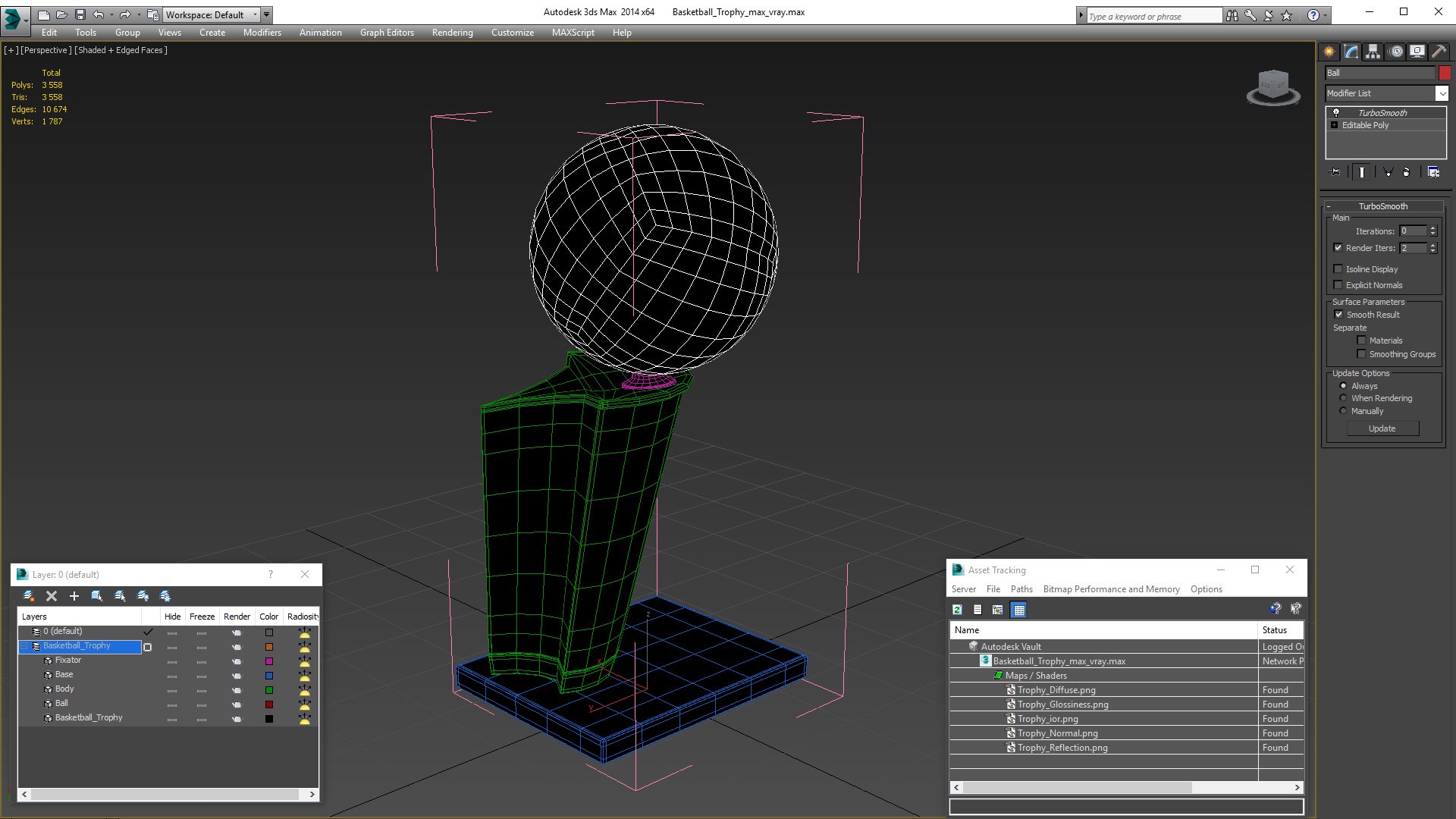 3D Basketball Trophy model - TurboSquid 1848619