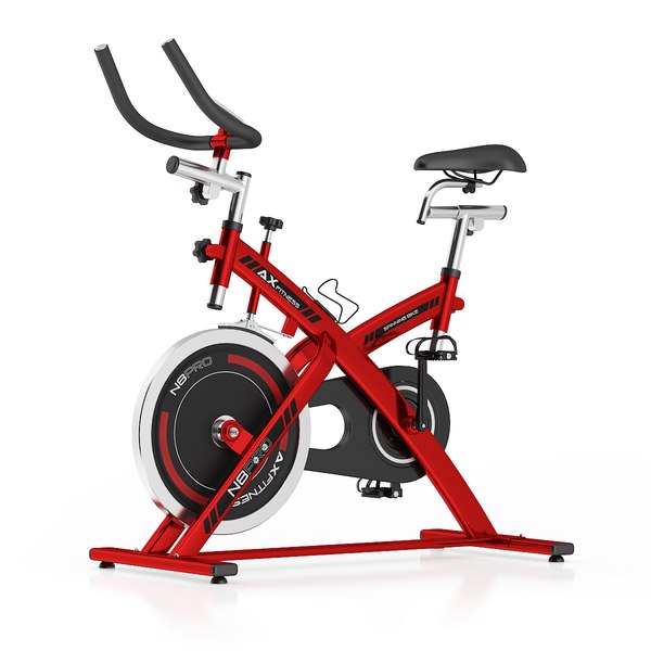 red stationary spinning bike 3d c4d