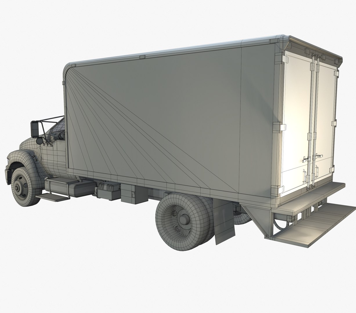 3d model refrigerator truck vehicle