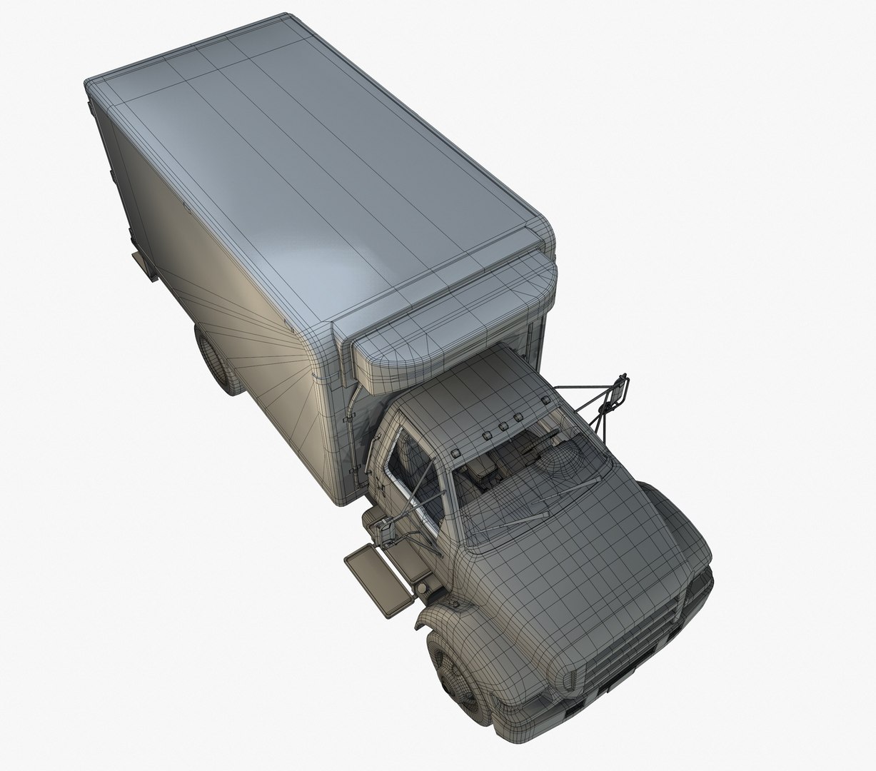 3d model refrigerator truck vehicle