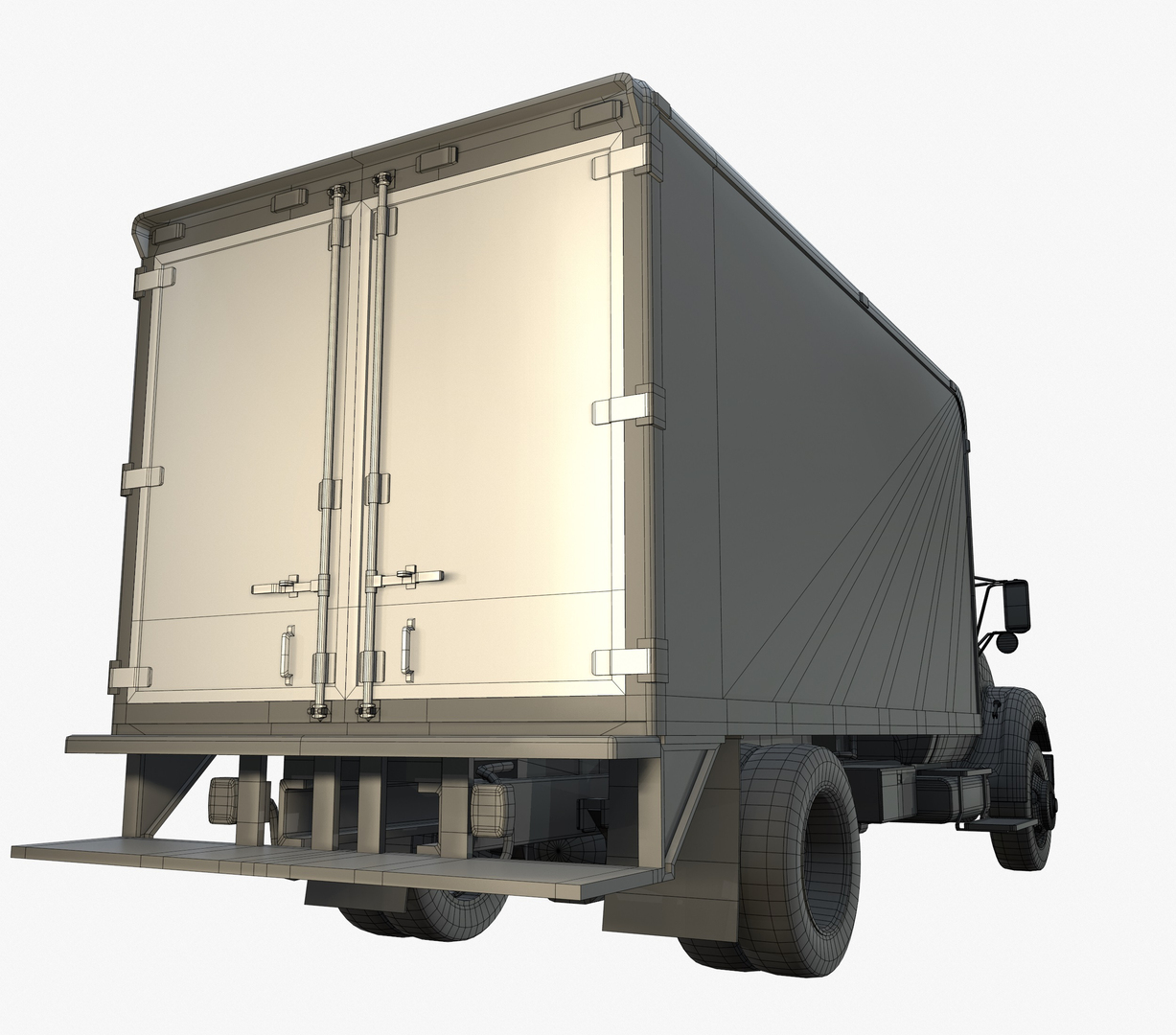 3d model refrigerator truck vehicle