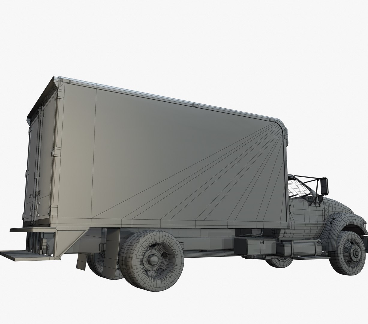 3d model refrigerator truck vehicle