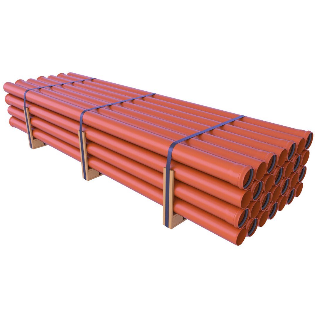 3D Plastic Pipes On Pallets V8 - TurboSquid 2416600