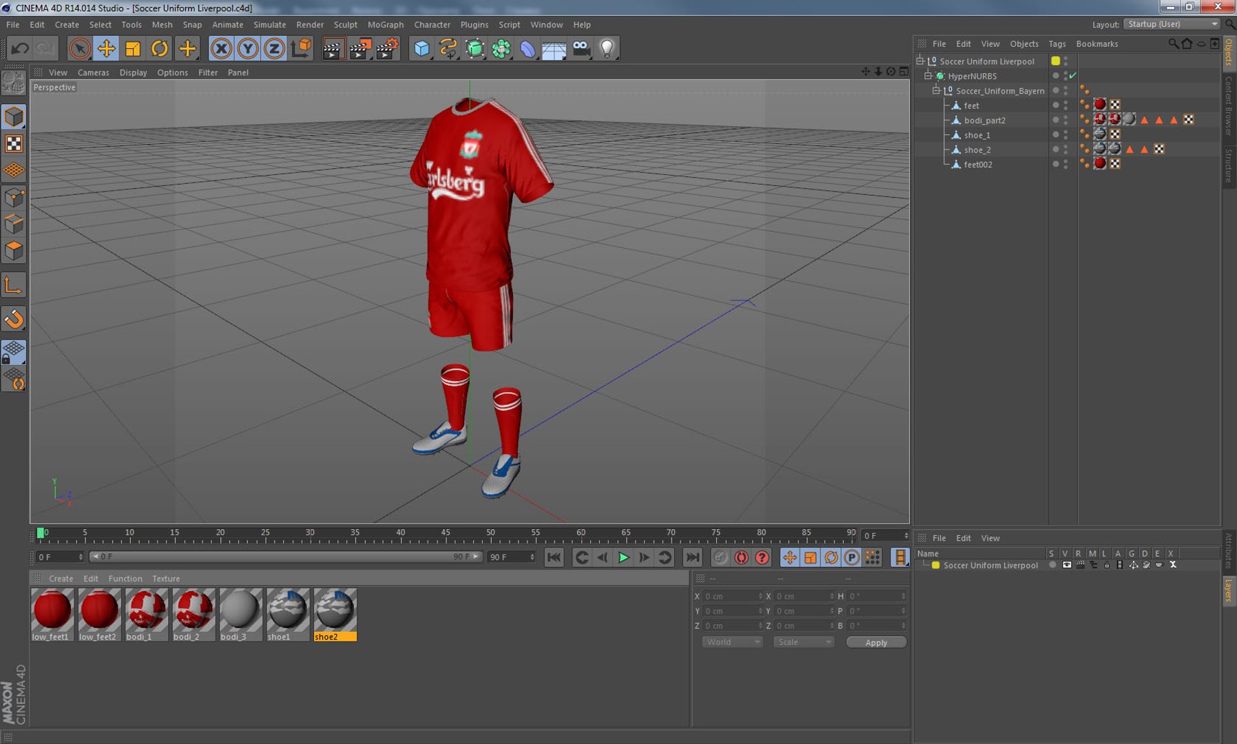 Soccer uniform liverpool 3D model - TurboSquid 1312067