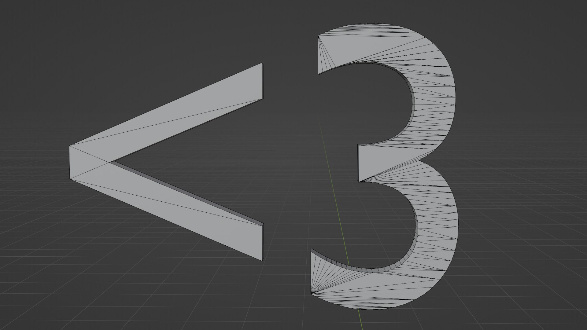 Text Heart 3D Model - TurboSquid 2155201