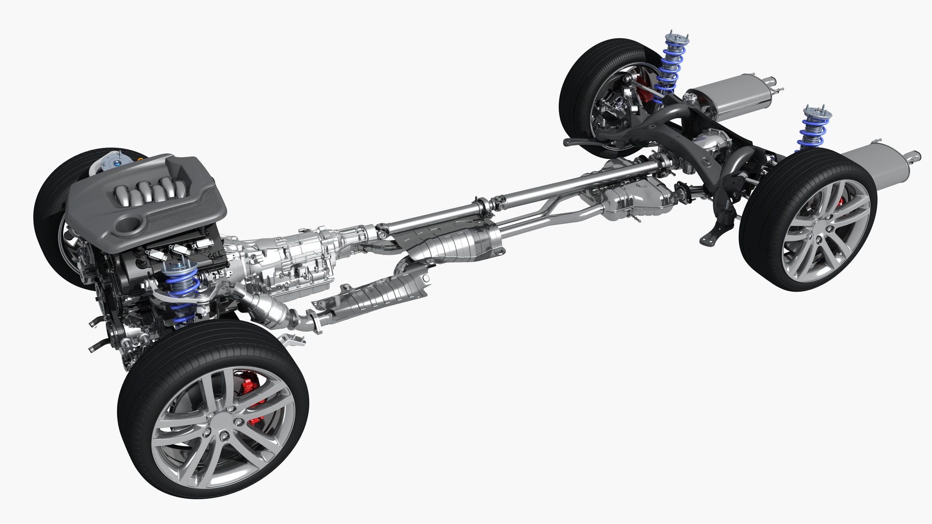 3D Car Chassis Engine Model - TurboSquid 1199809