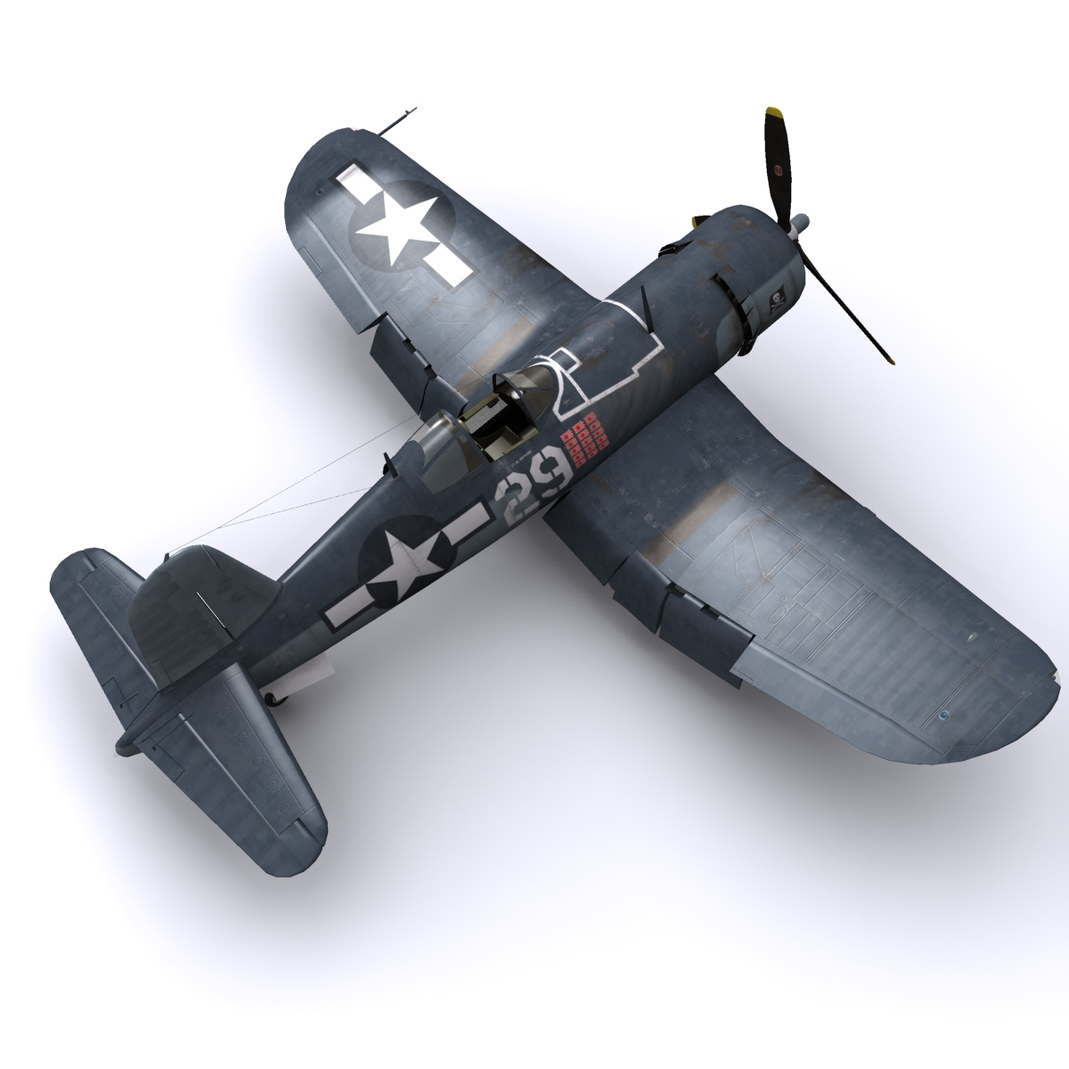 f4u corsair navy fighters 3d model