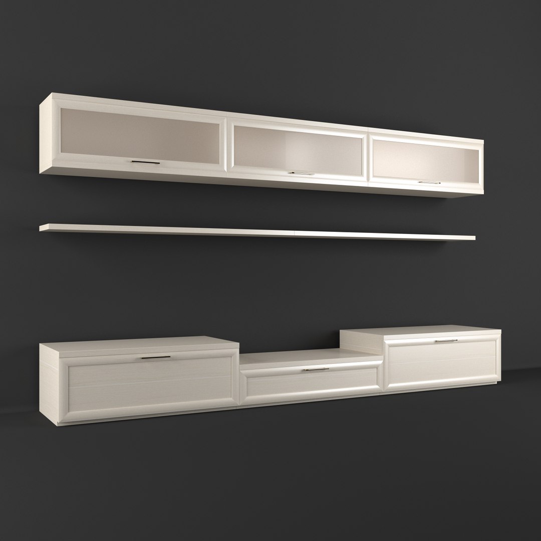 TV Wall Unit Collection 3D Model - TurboSquid 2420201