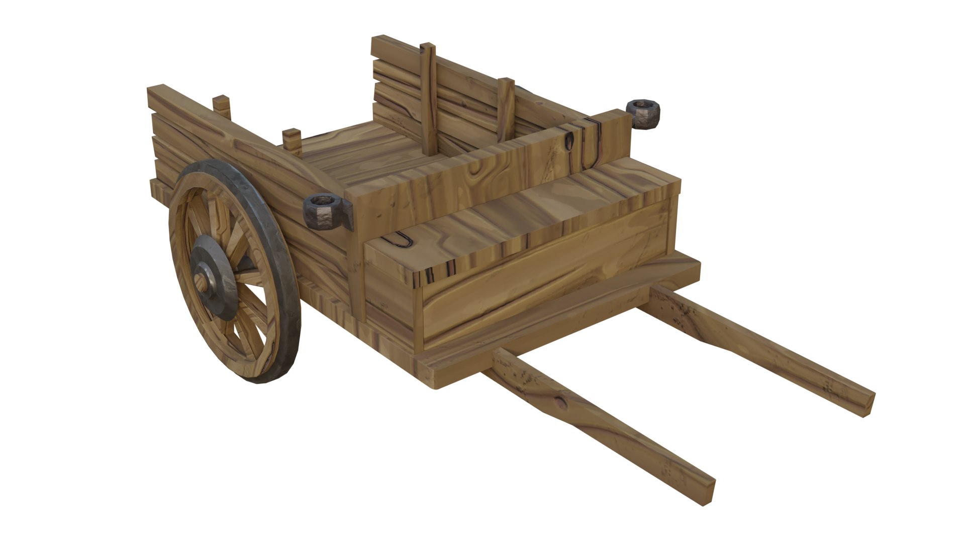 3D Stylized Old Cart Model - TurboSquid 2220289
