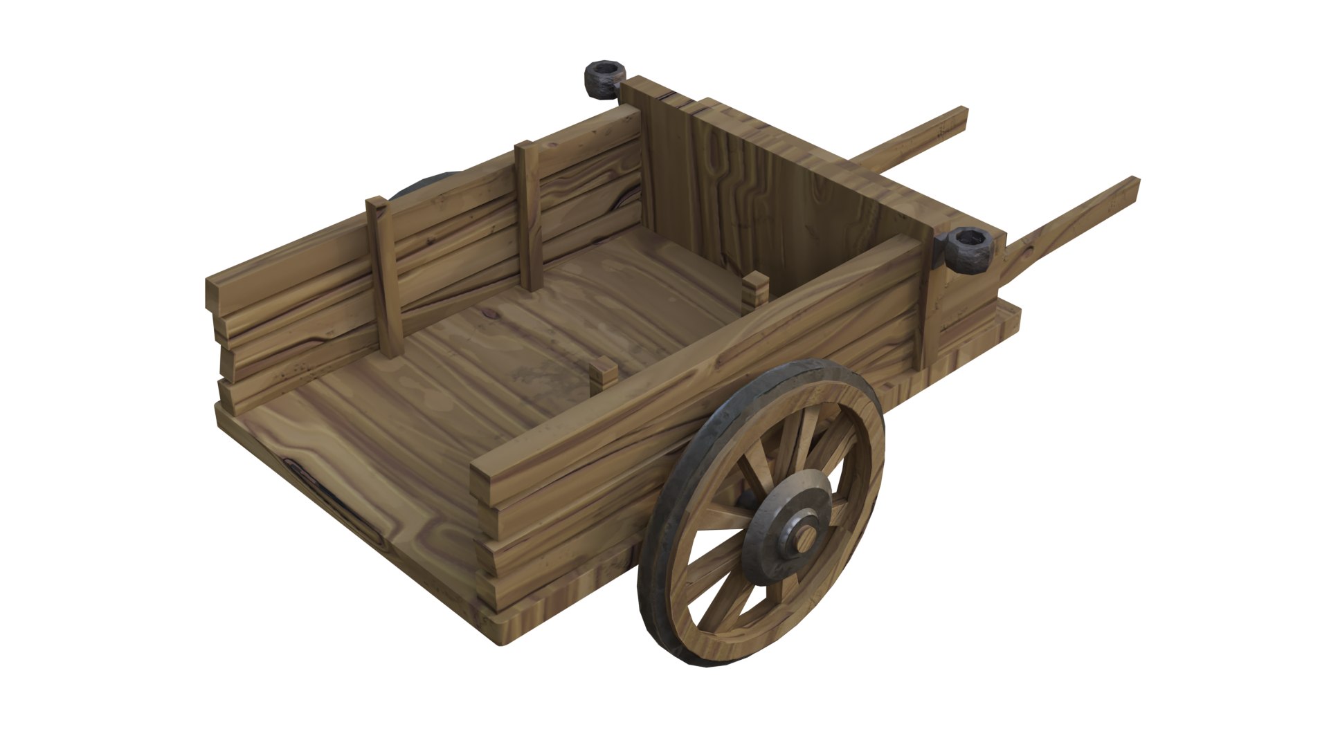 3D Stylized Old Cart Model - TurboSquid 2220289