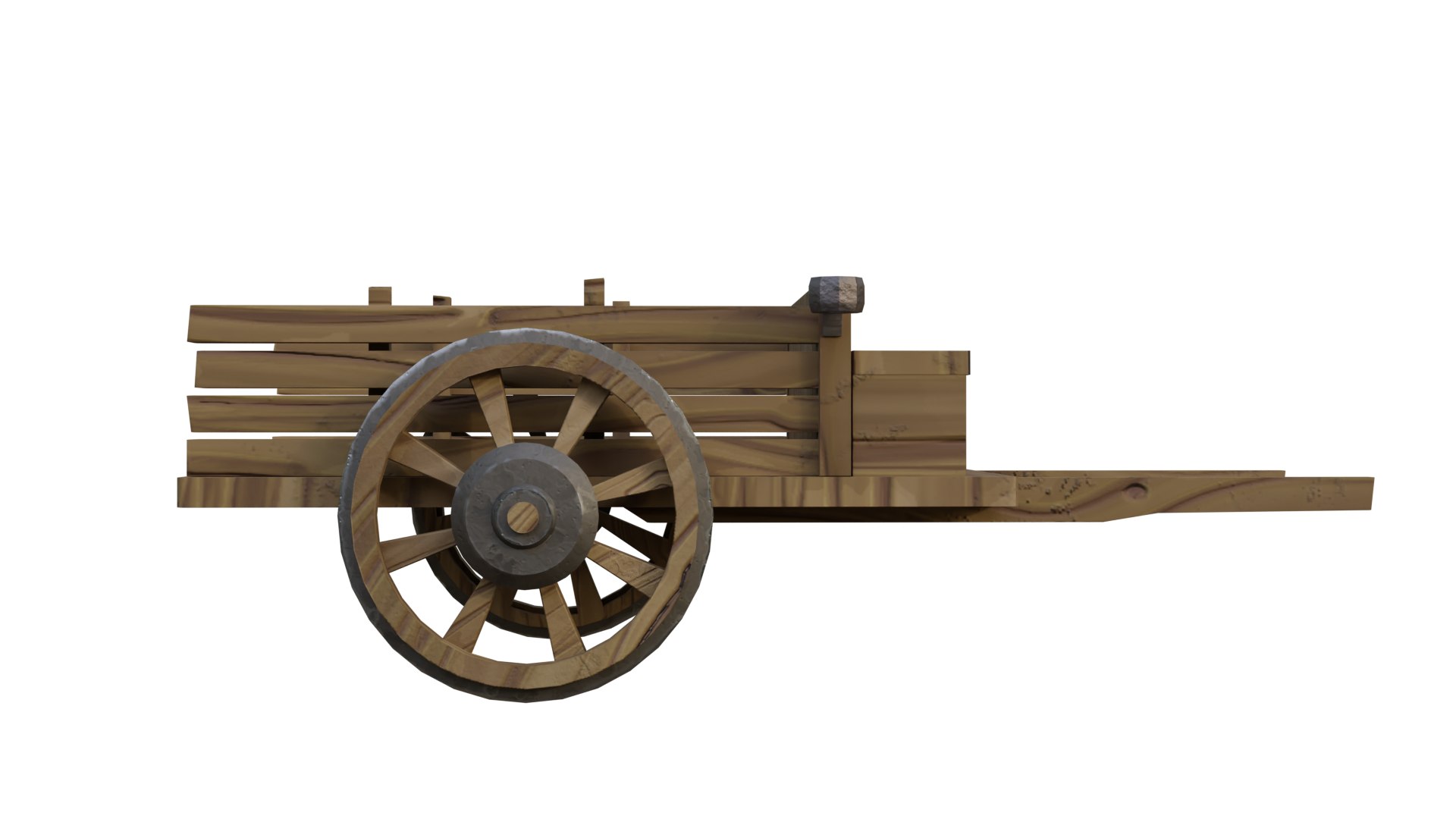 3D Stylized Old Cart Model - TurboSquid 2220289