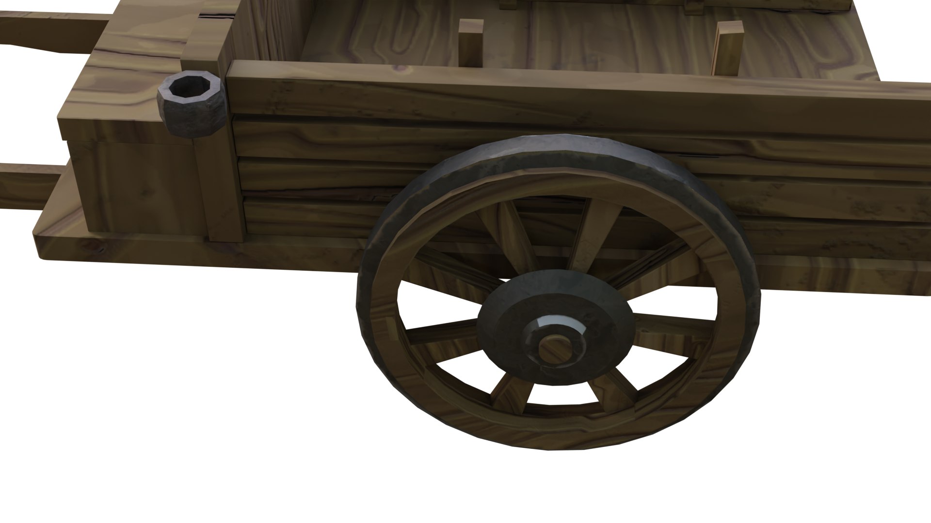 3D Stylized Old Cart Model - TurboSquid 2220289