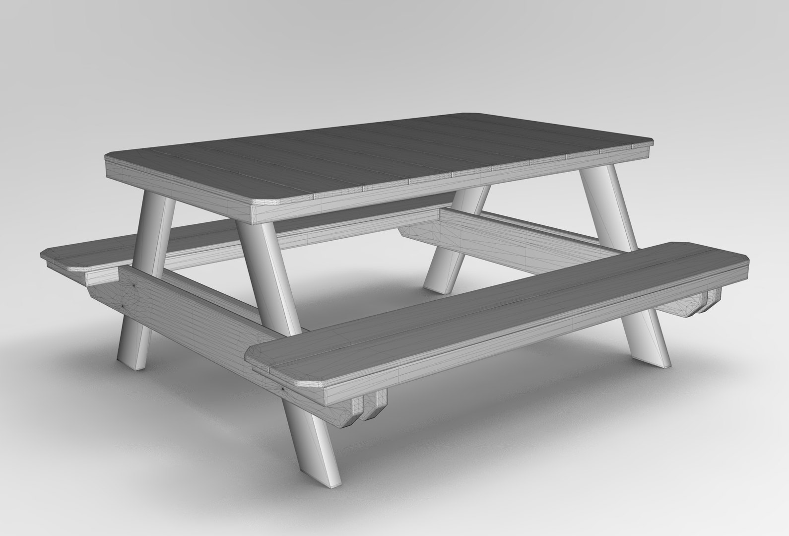 3D Model Picnic Table - TurboSquid 1936267