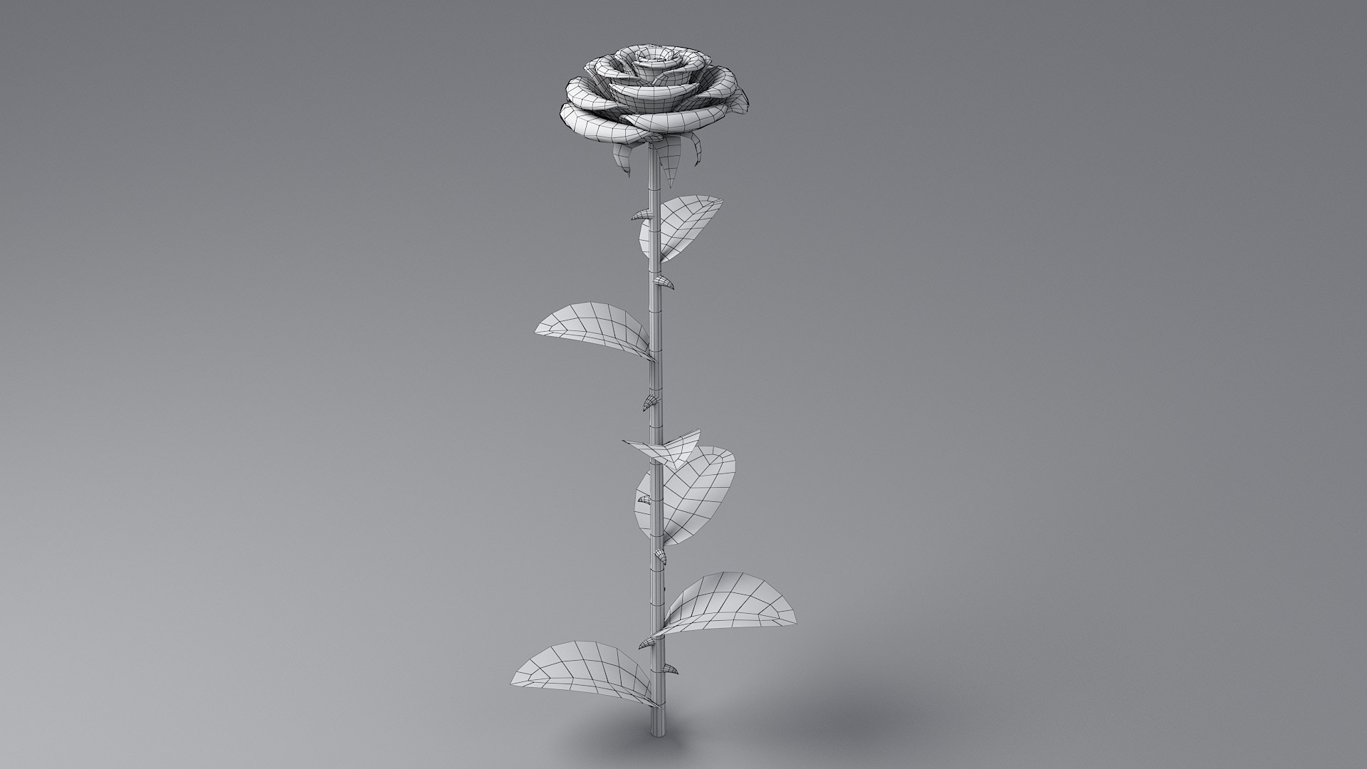 Cartoon Rose Flower 05 model - TurboSquid 2051535