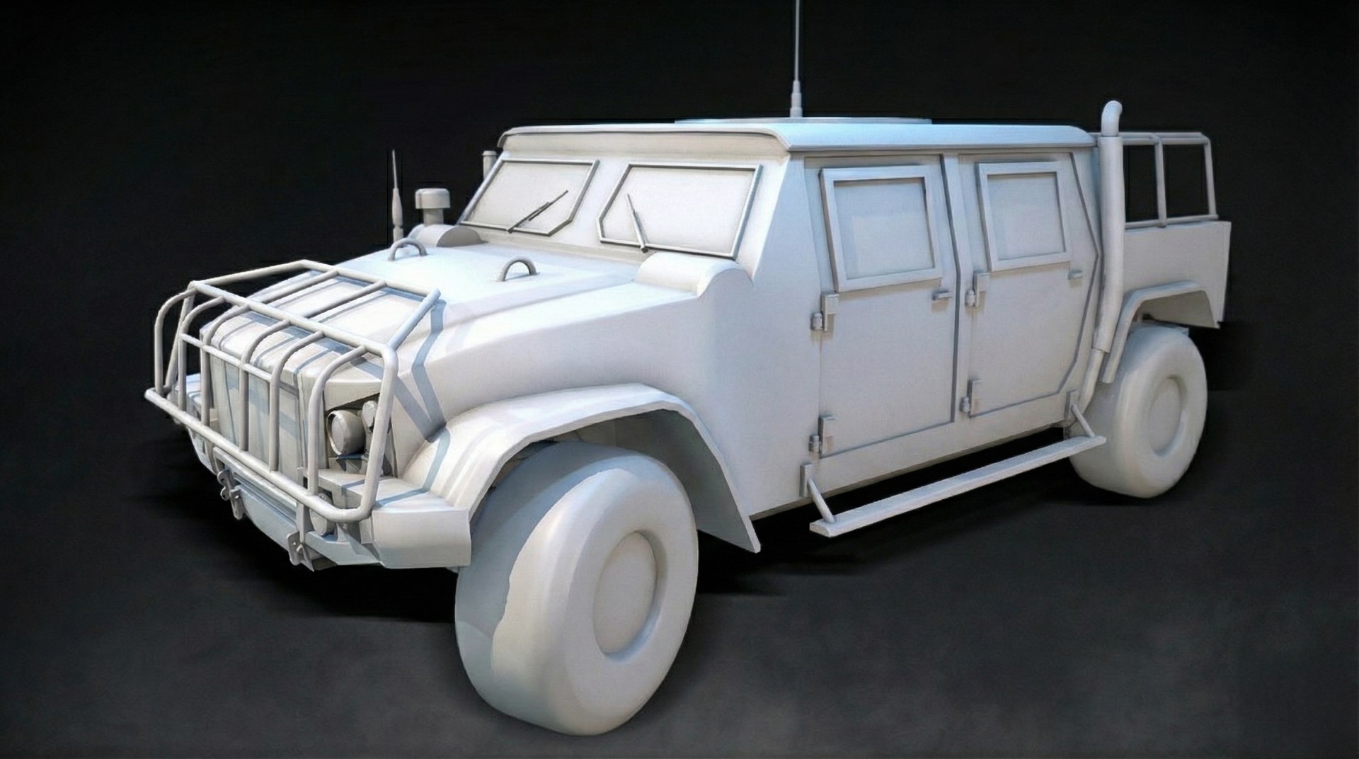 Military Tactical Vehicle - Humvee Style - Game Ready PBR Low-poly ...