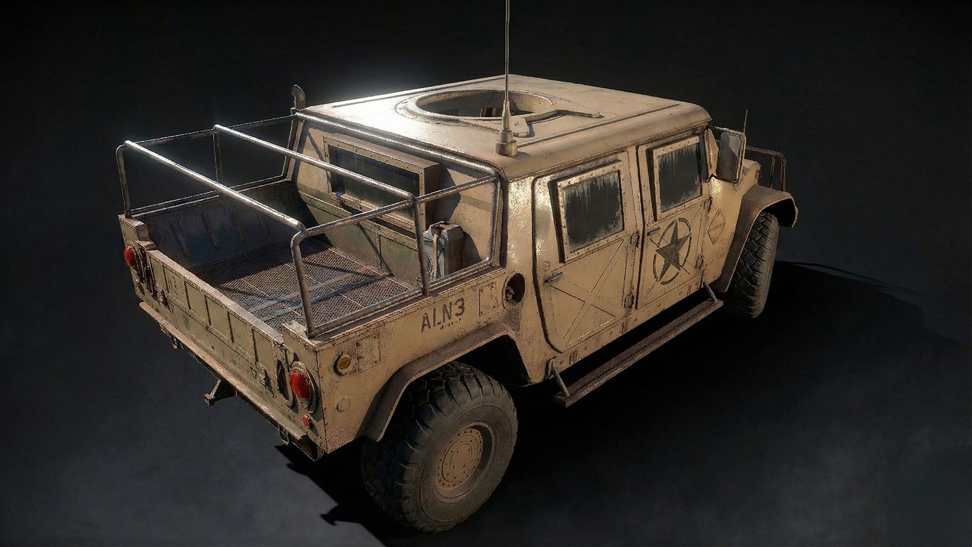 Military Tactical Vehicle - Humvee Style - Game Ready PBR Low-poly ...