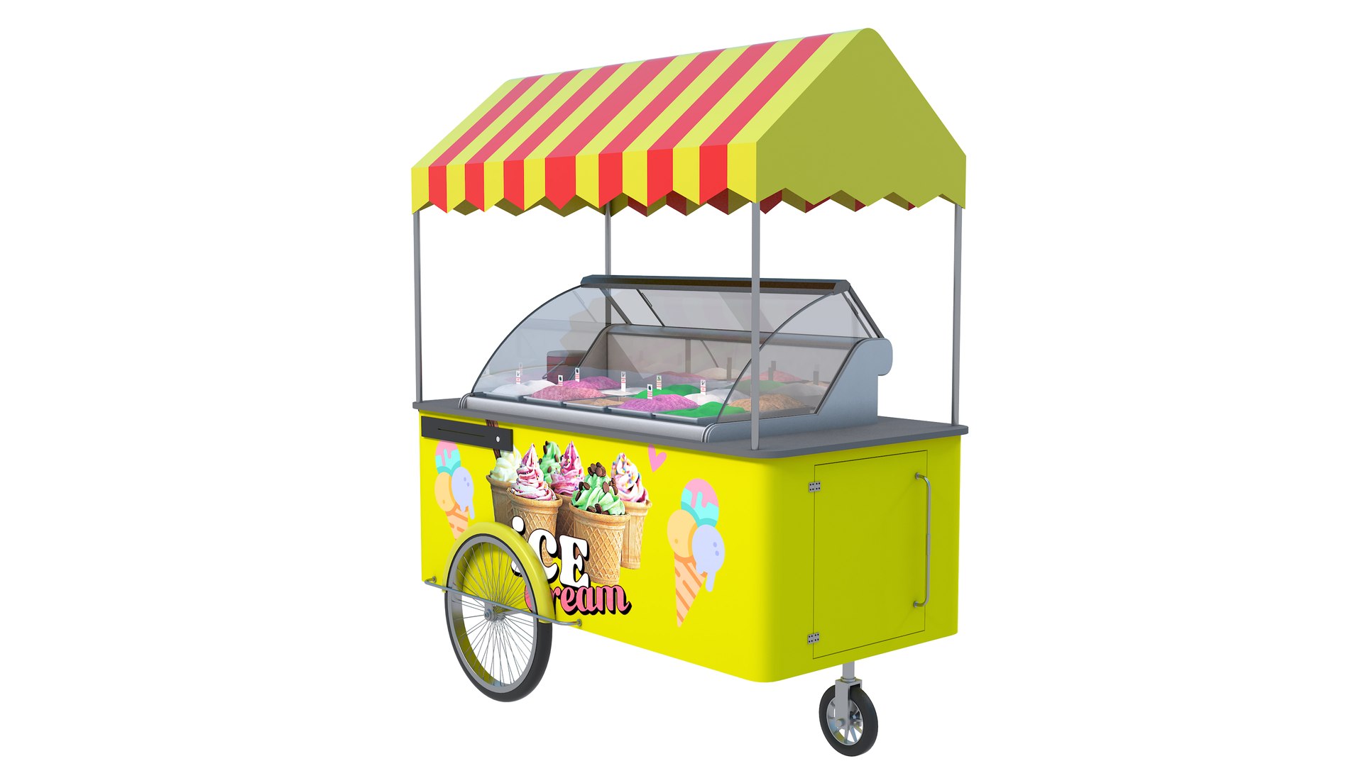 3D Model Ice Cream Cart - TurboSquid 1794568