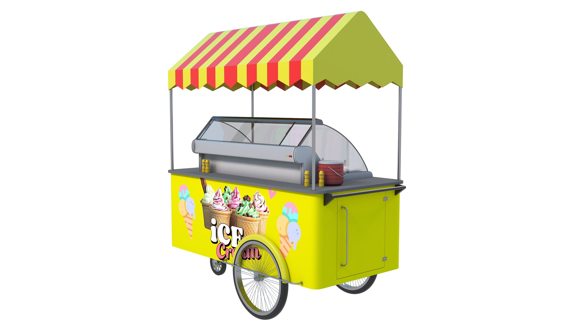 3D Model Ice Cream Cart - TurboSquid 1794568
