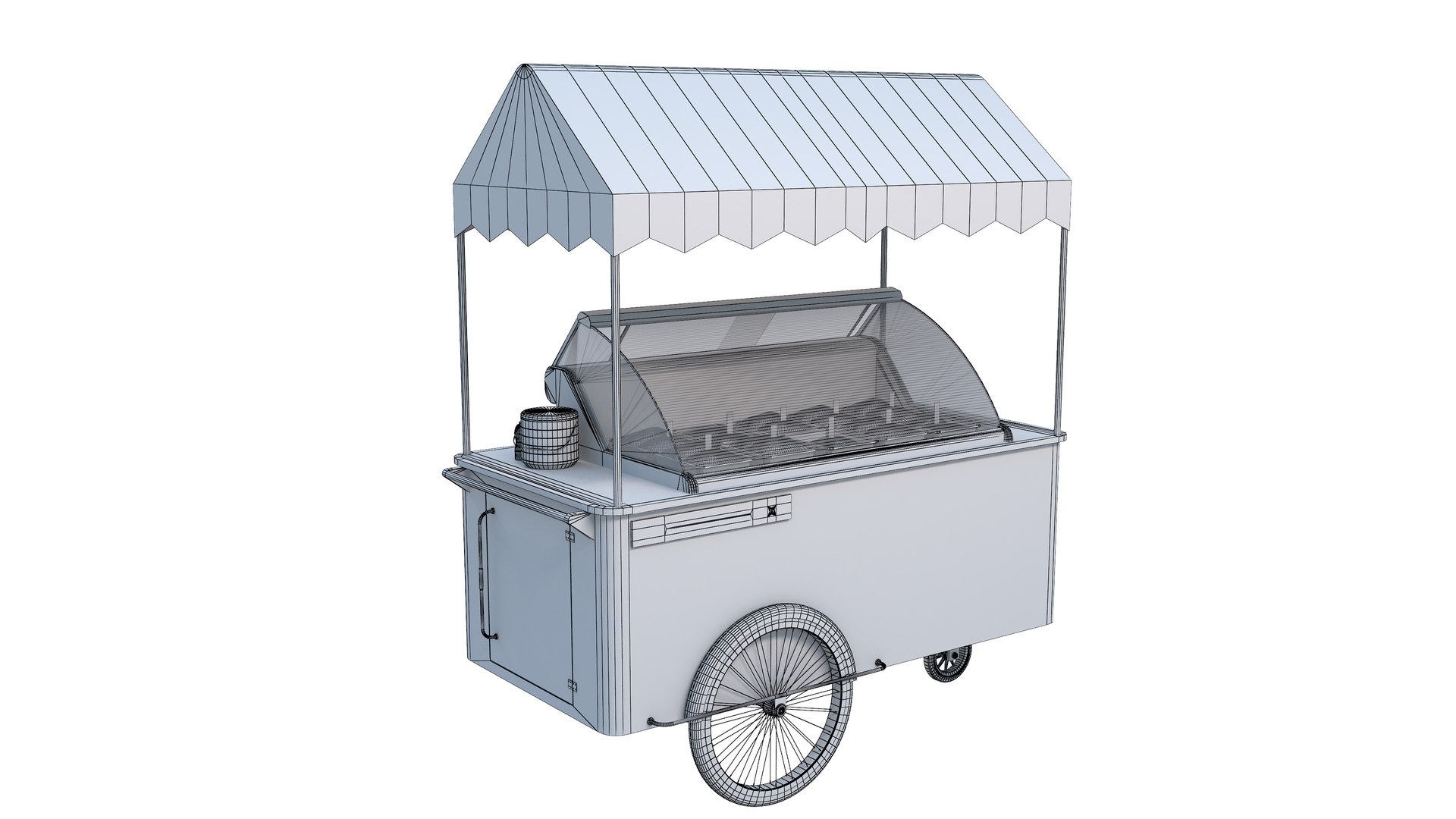 3D Model Ice Cream Cart - TurboSquid 1794568