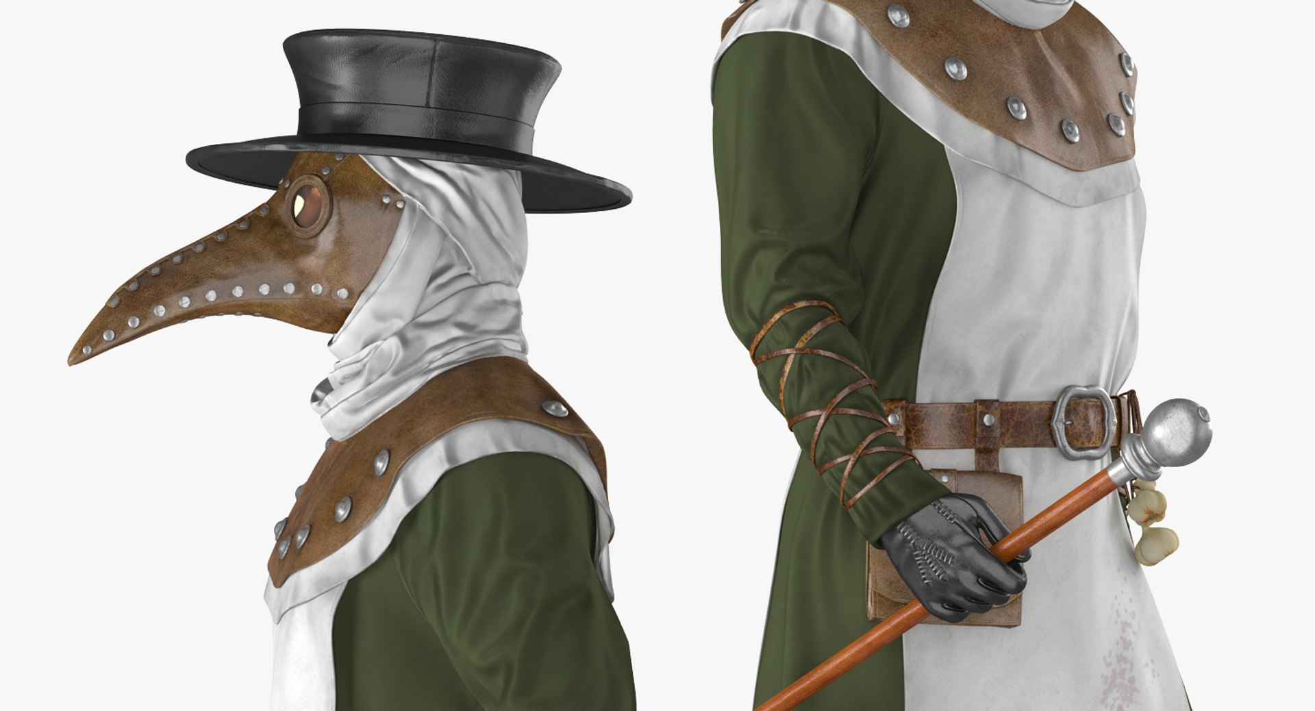 Plague doctor walking pose 3D model - TurboSquid 1172969