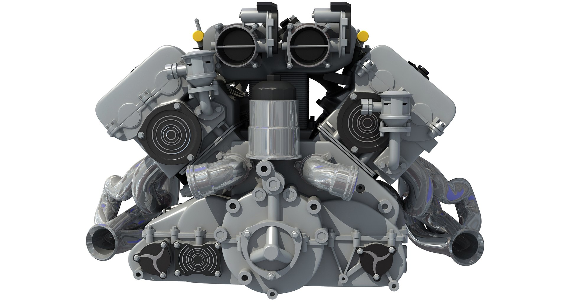 3d V Engine Model