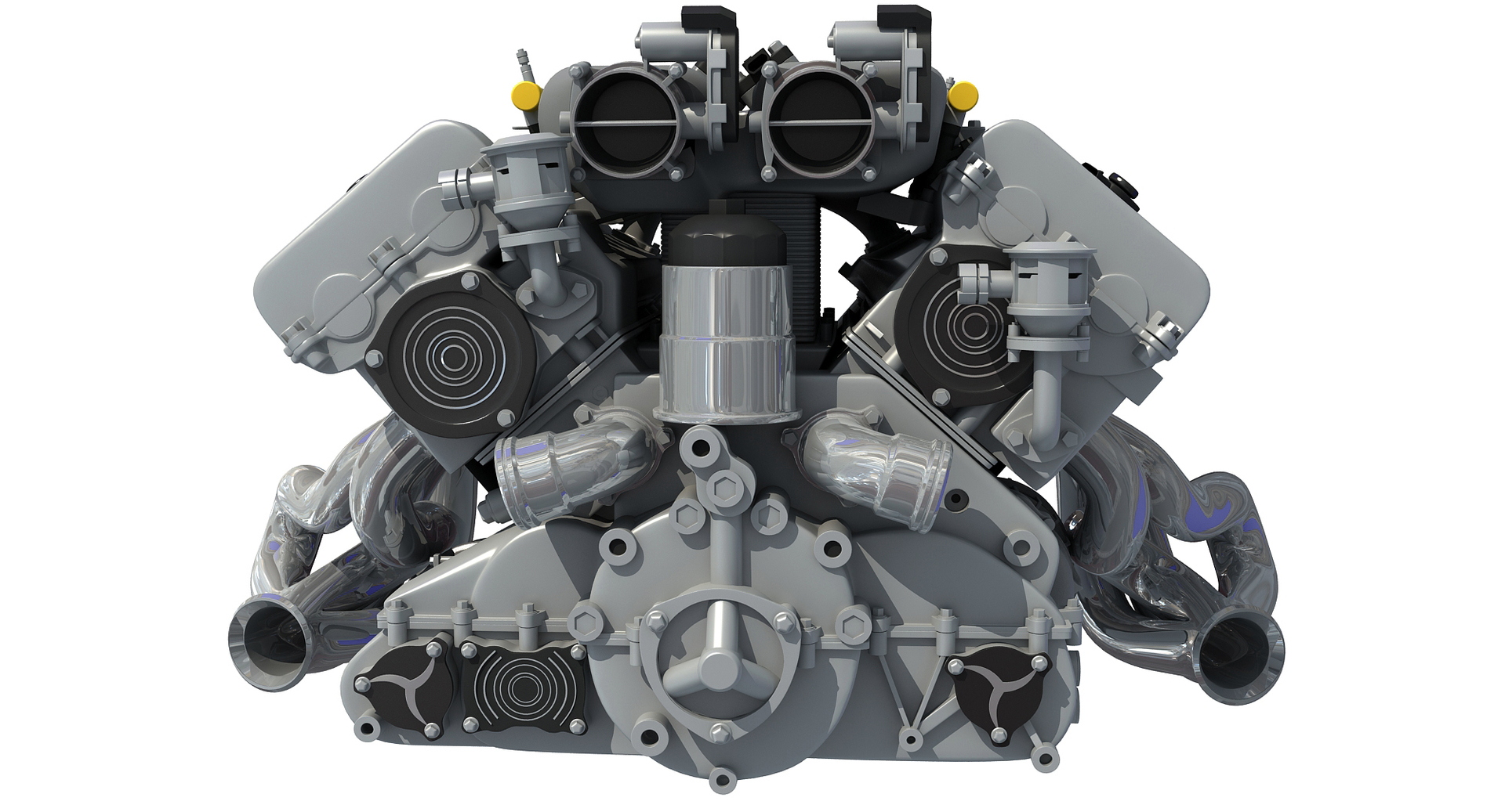 3d v engine model