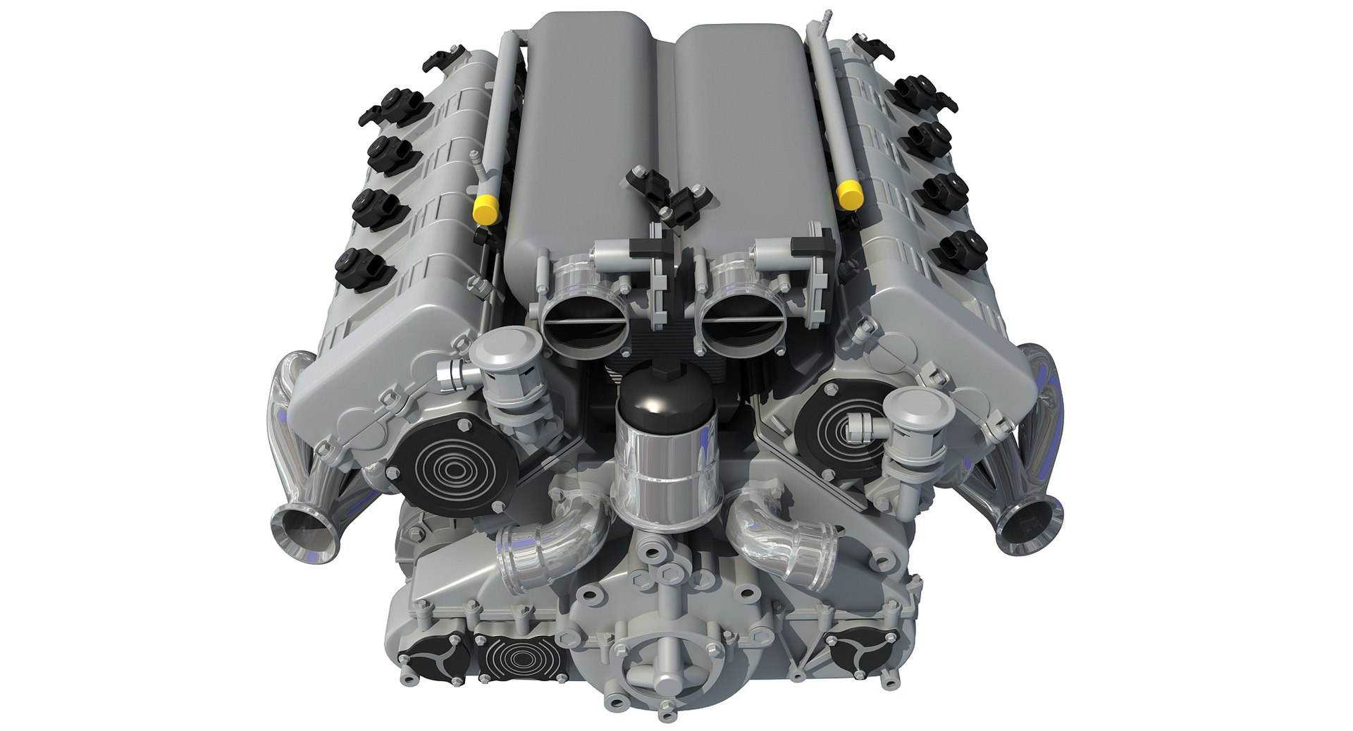 3d V Engine Model