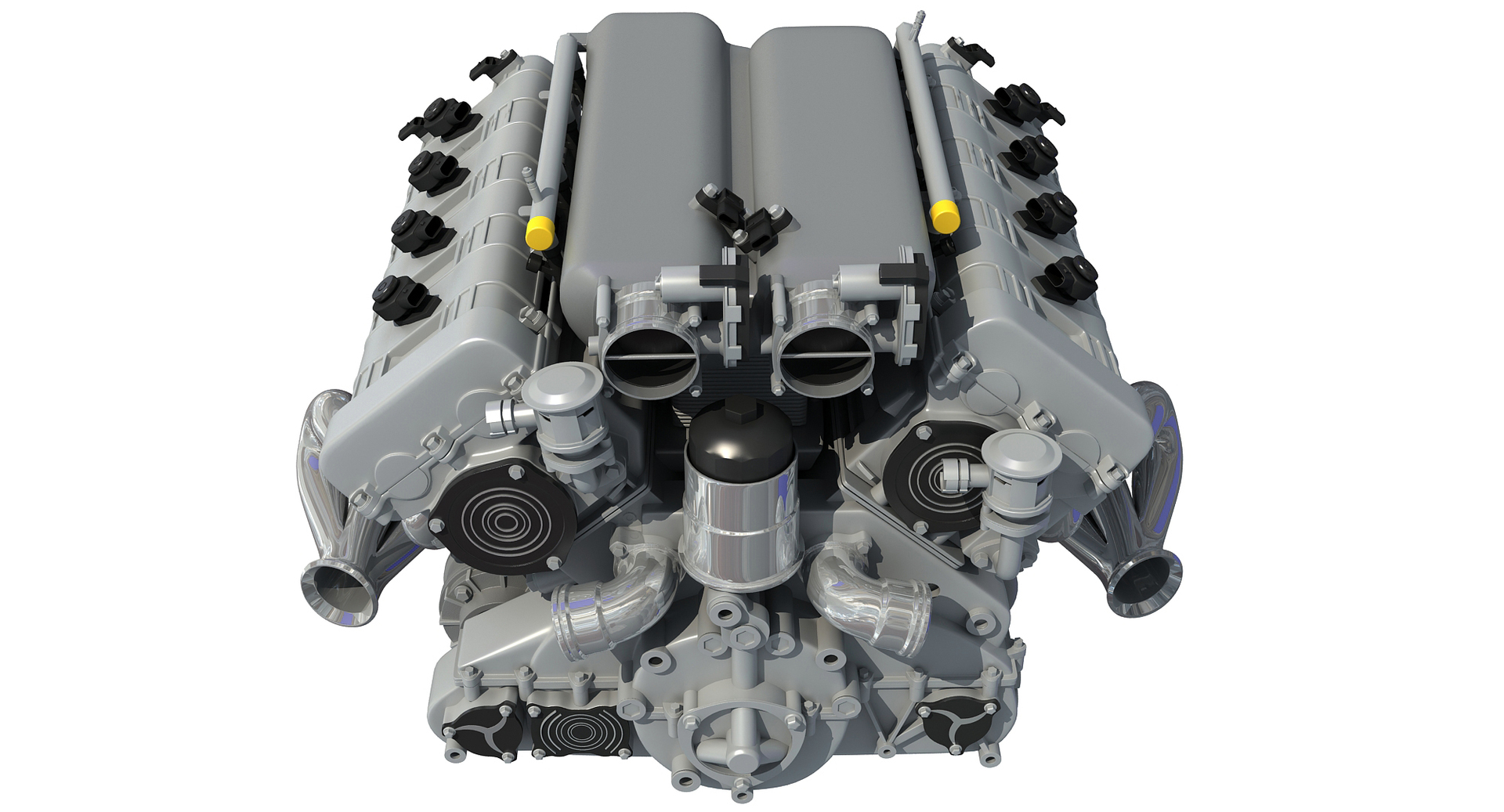3d v engine model