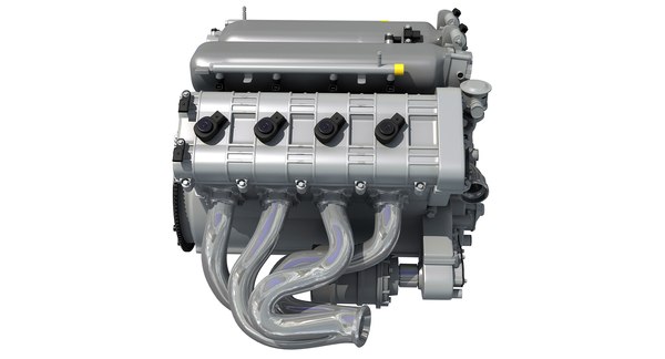 3d v engine model
