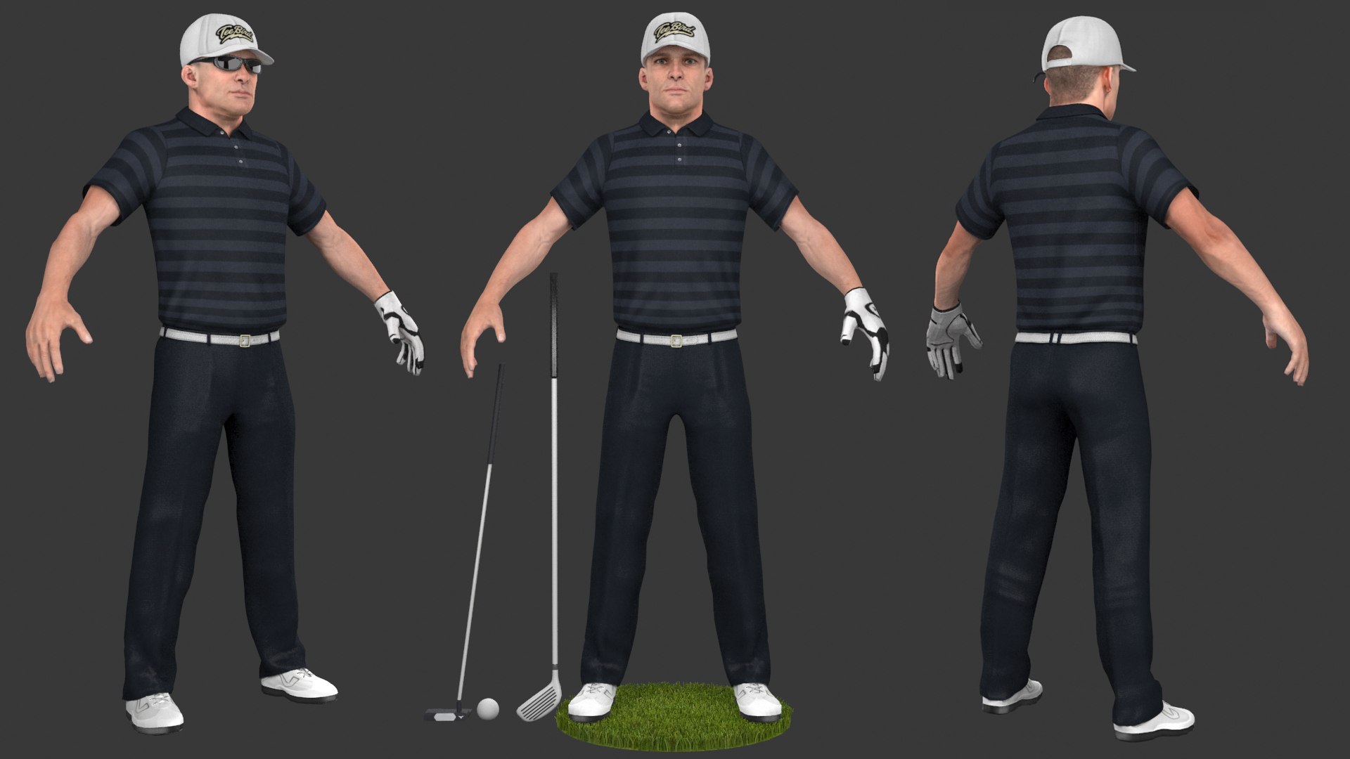 3D Model Golfers - TurboSquid 1804905