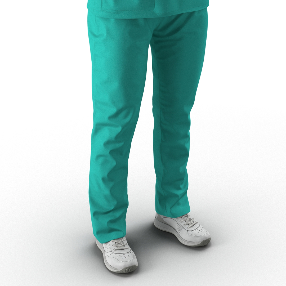 female doctors modeled surgeon 3d model