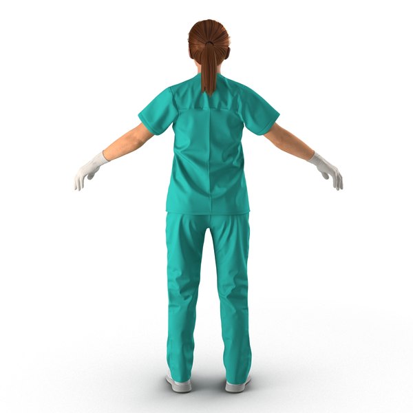 female doctors modeled surgeon 3d model