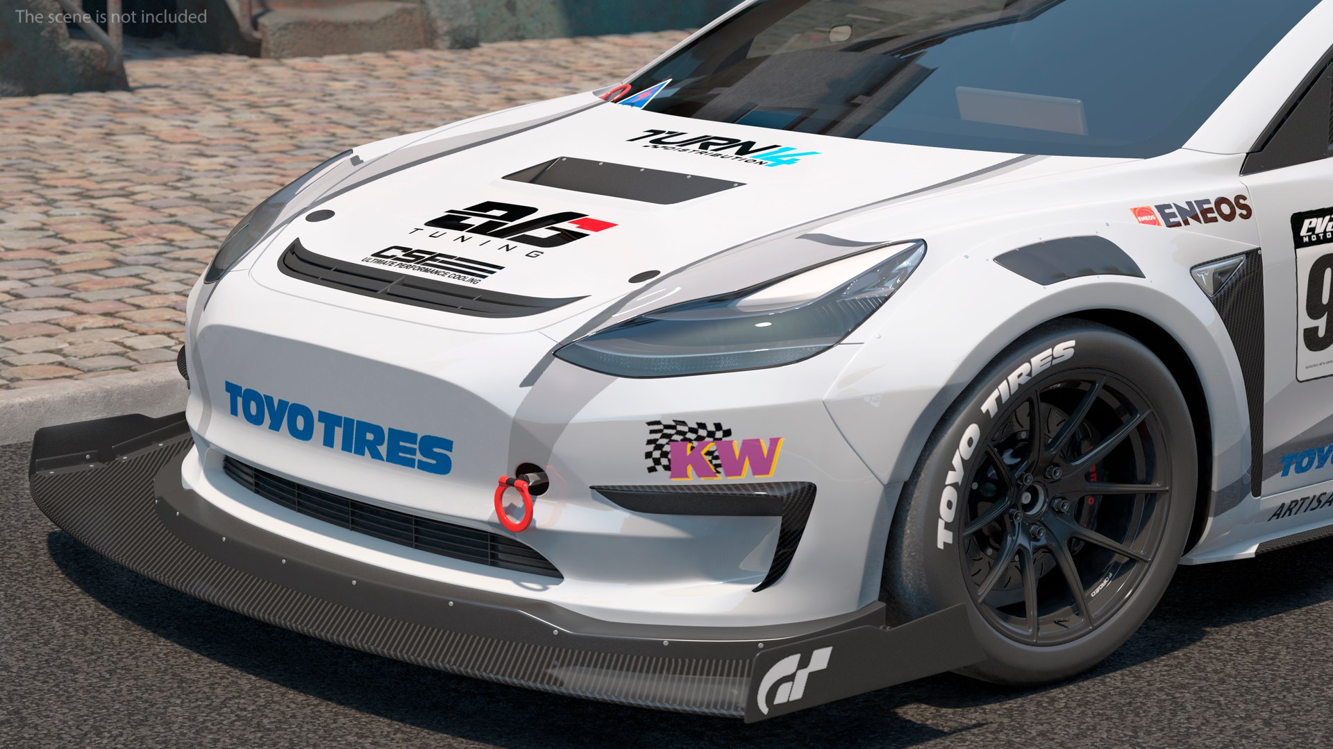 3D Tesla Model 3 Race Car Rigged model - TurboSquid 2153051