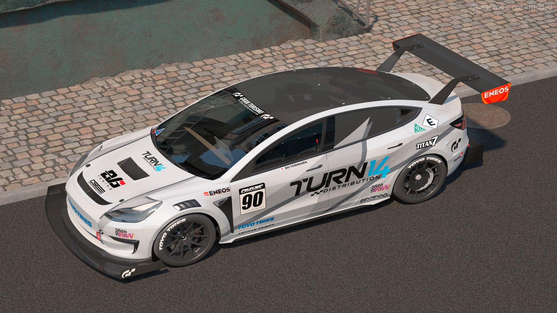 3D Tesla Model 3 Race Car Rigged model - TurboSquid 2153051