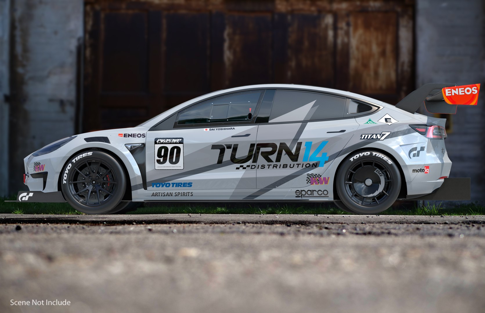 3D Tesla Model 3 Race Car Rigged model - TurboSquid 2153051