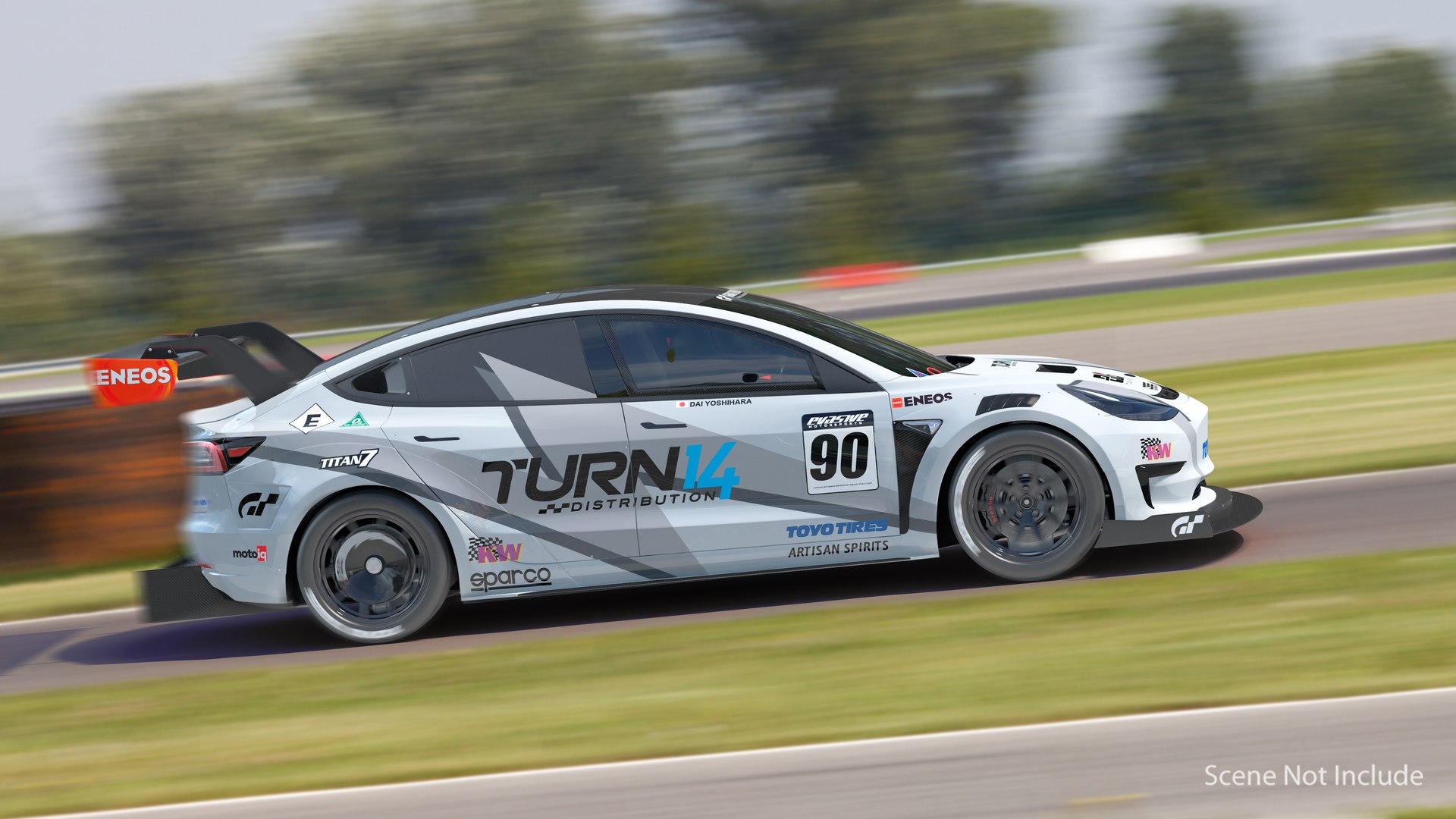 3D Tesla Model 3 Race Car Rigged model - TurboSquid 2153051