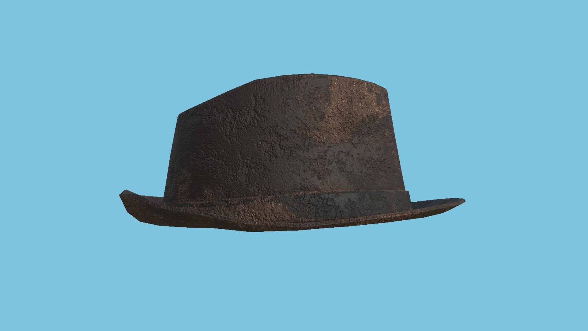 Destroyed Rust Trilby Hat - Character Design Fashion 3D model ...