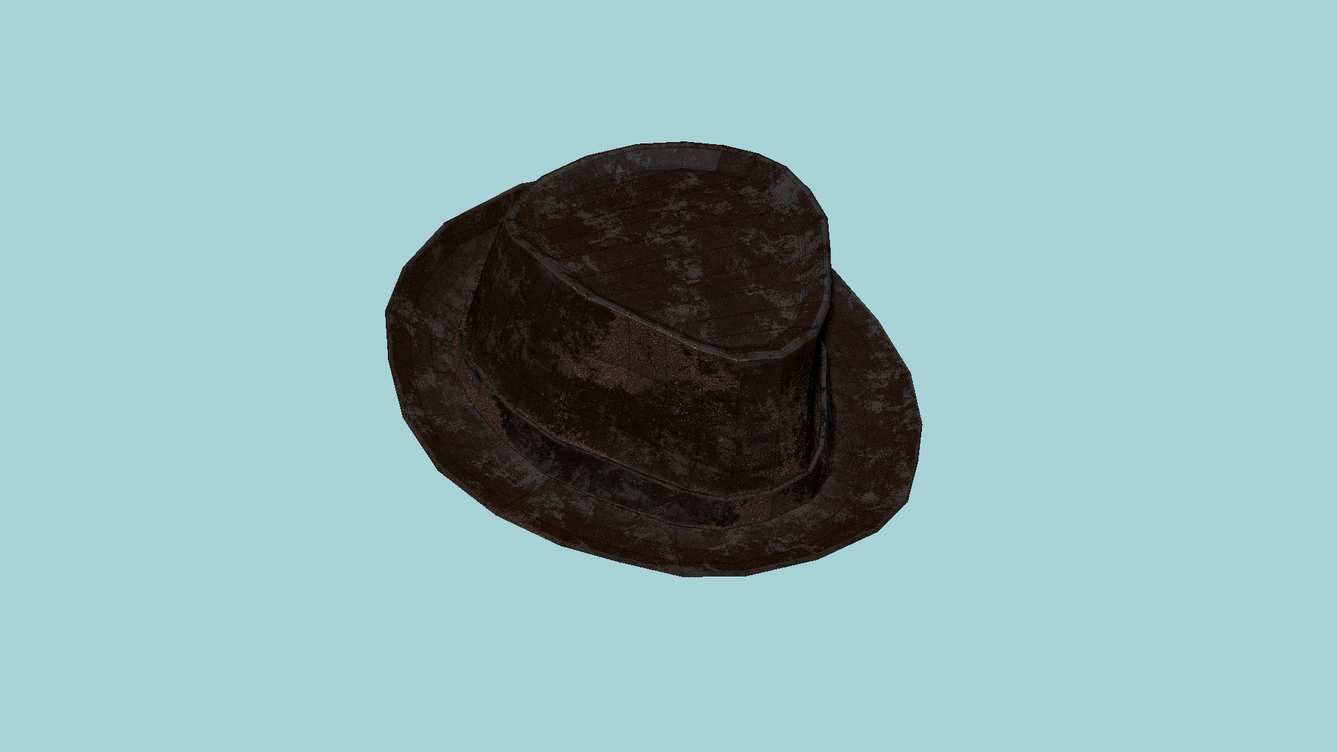 Destroyed Rust Trilby Hat - Character Design Fashion 3D model ...