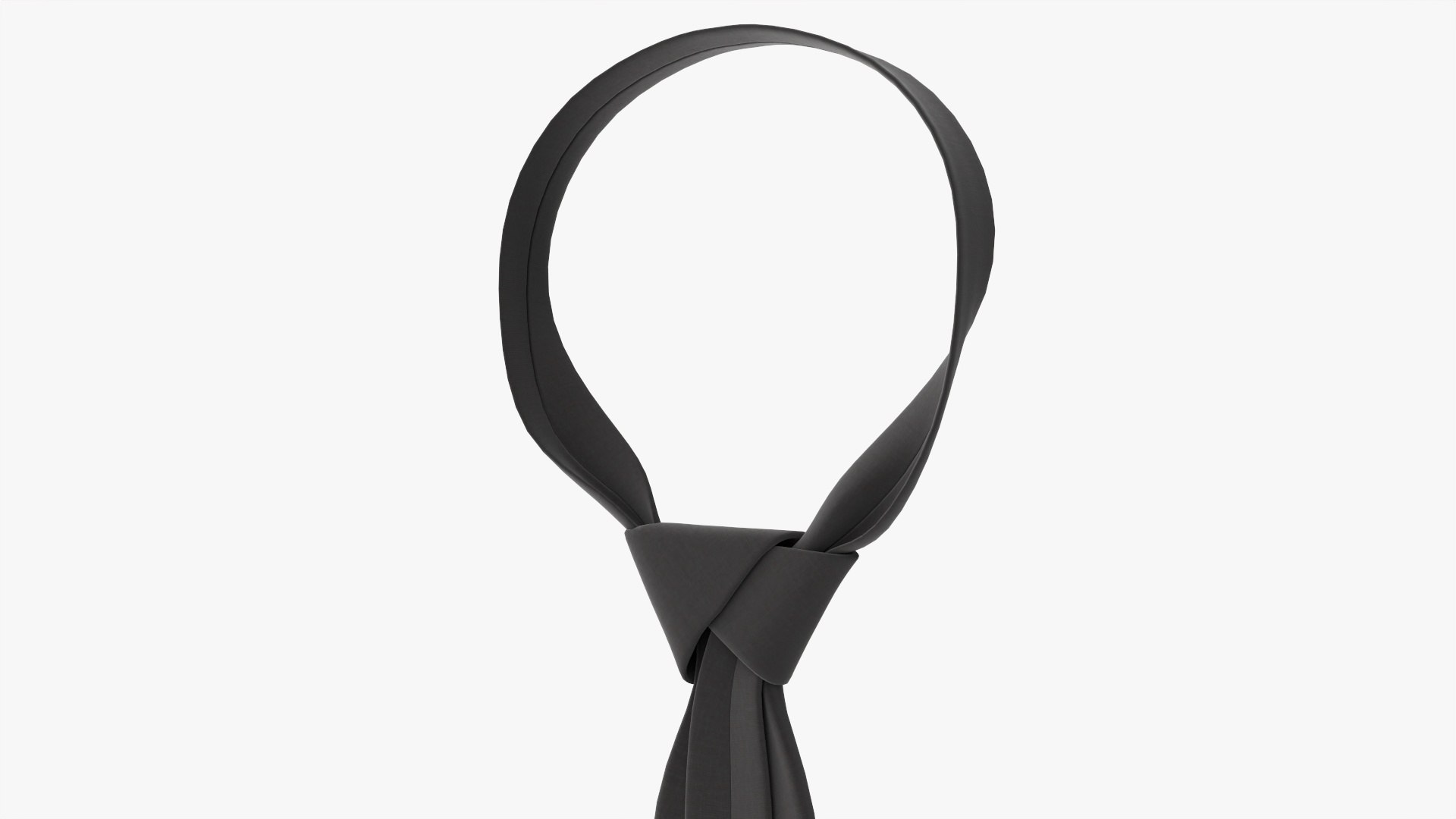 3D Model Classic Necktie 03 Black - TurboSquid 1754566