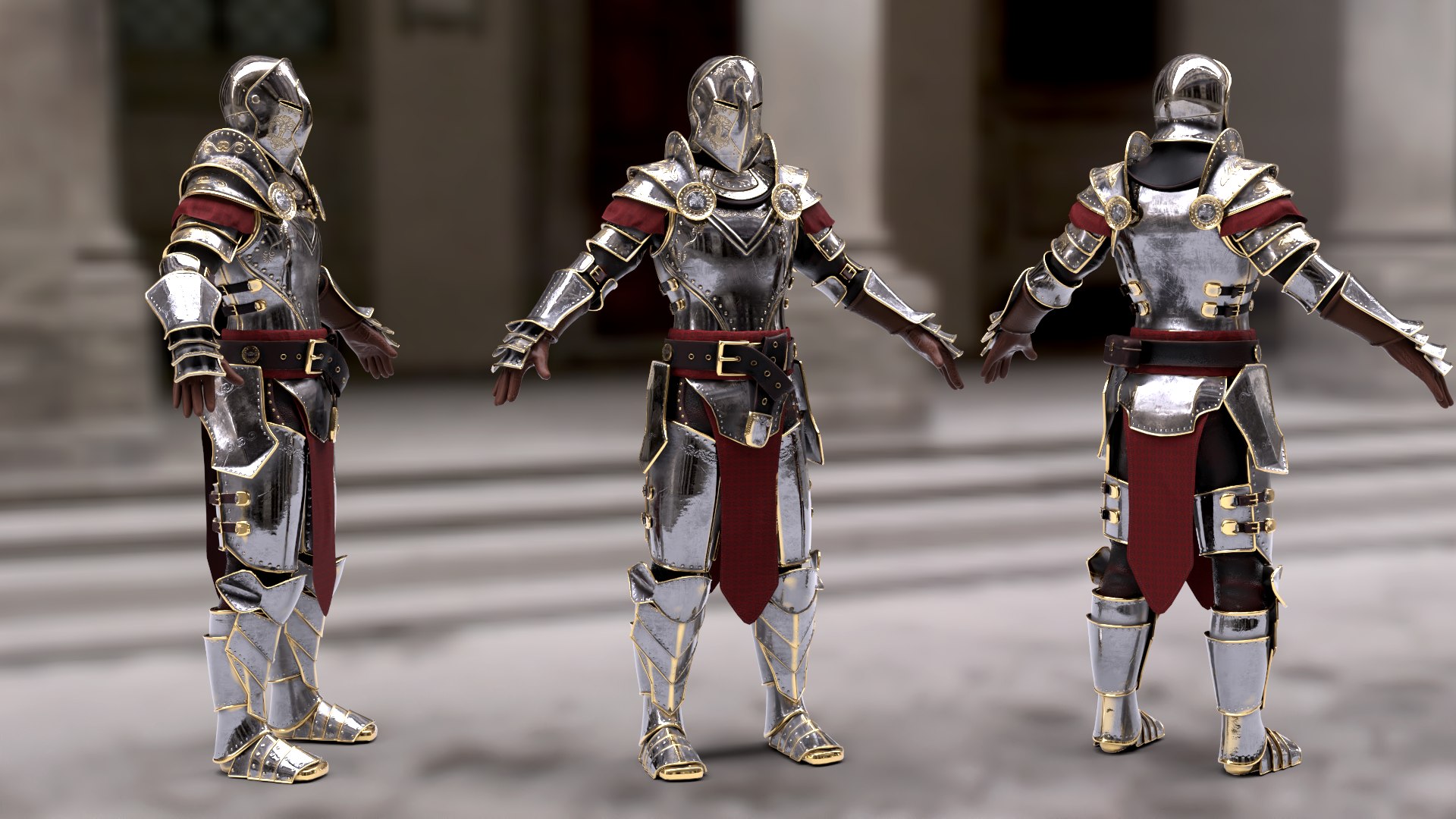3D Model Valor Knight Armor - TurboSquid 1792548