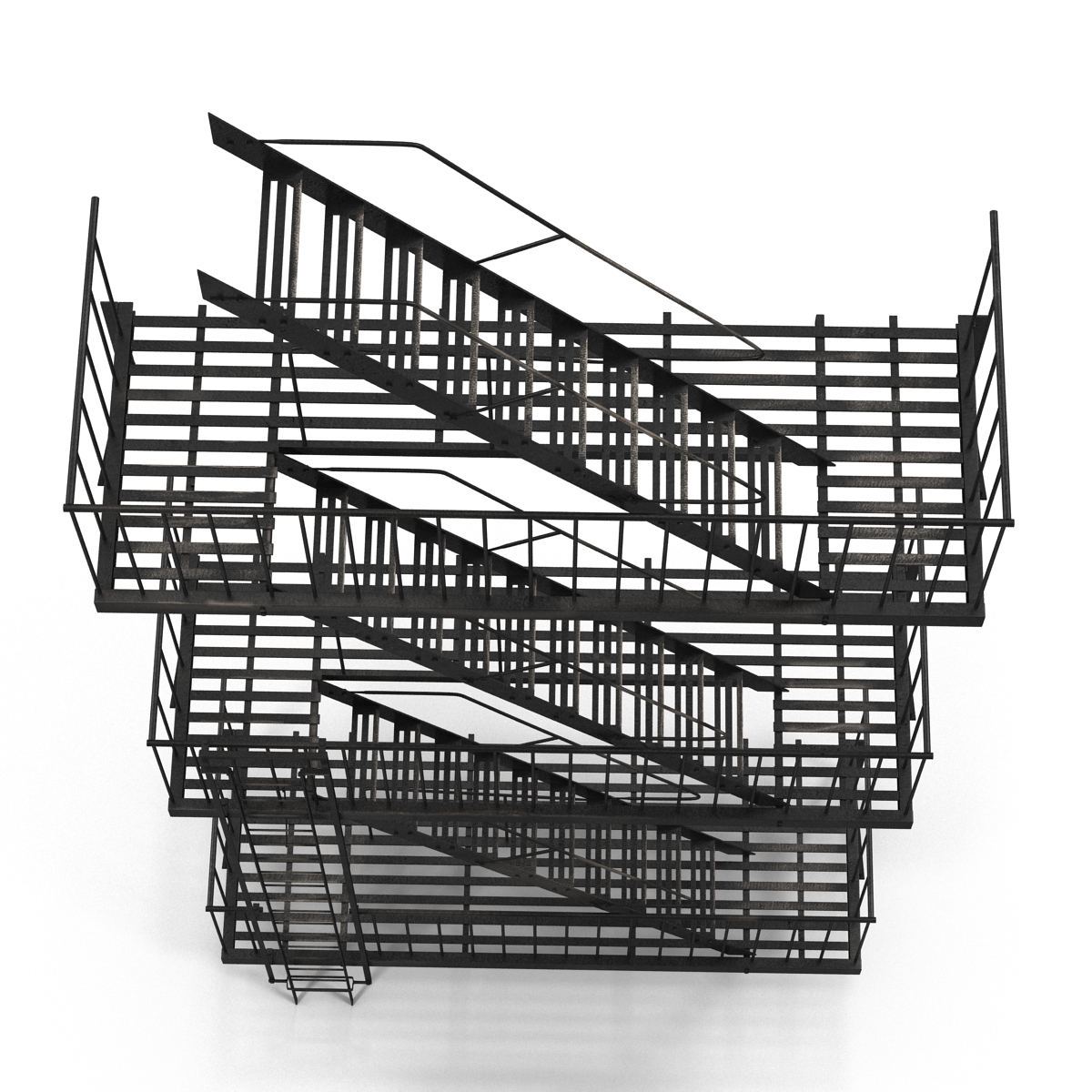 escape stairs 3d model