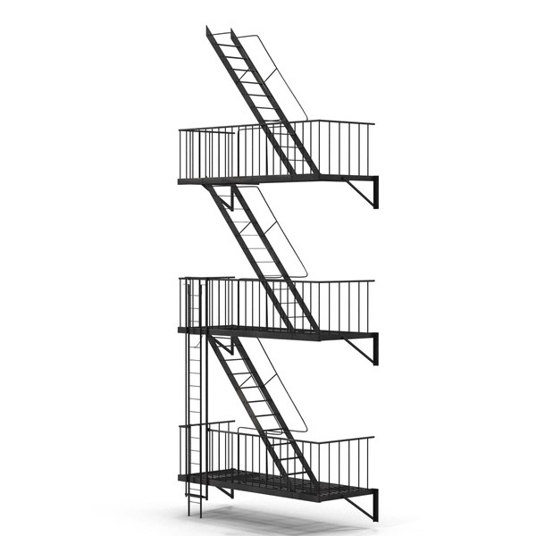 escape stairs 3d model