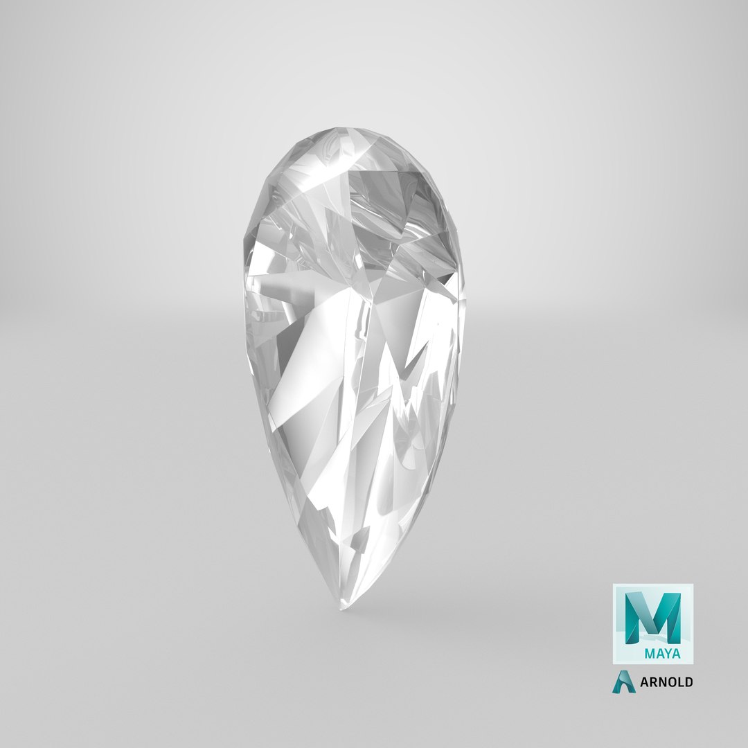 3D Pear Cut Diamond - TurboSquid 1867634