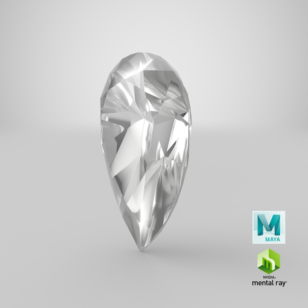 3D Pear Cut Diamond - TurboSquid 1867634