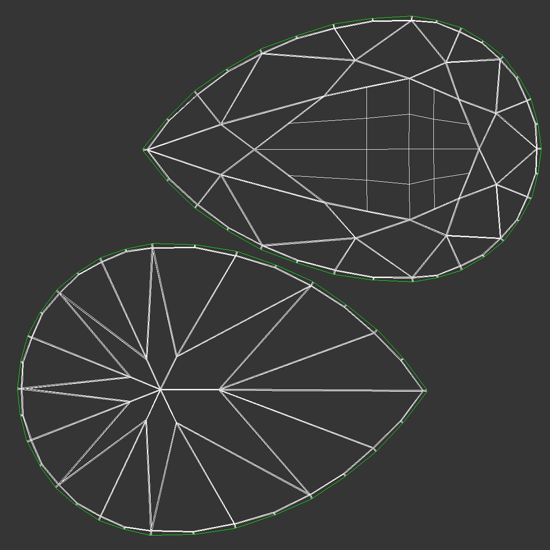 3D Pear Cut Diamond - TurboSquid 1867634