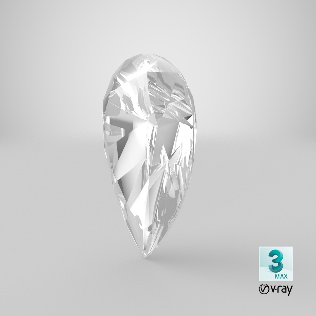3D Pear Cut Diamond - TurboSquid 1867634