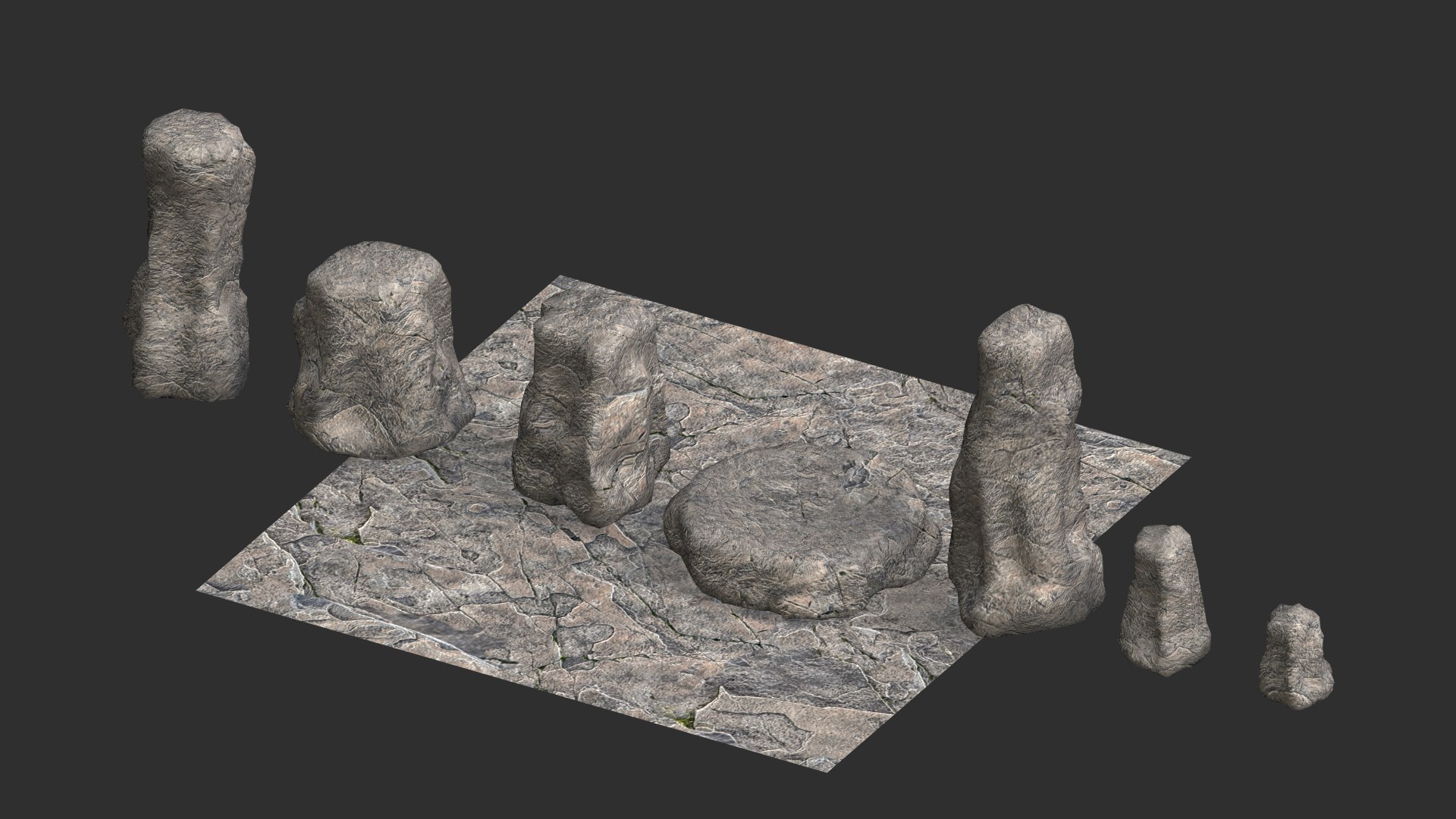 Free 3D Rock Set 05 - Base - TurboSquid 1762493