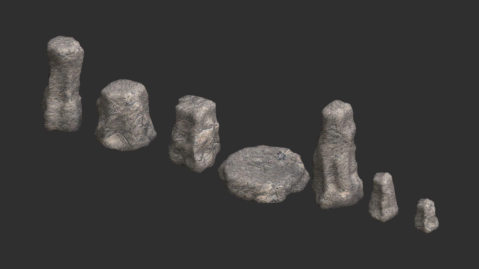 Free 3D Rock Set 05 - Base - TurboSquid 1762493
