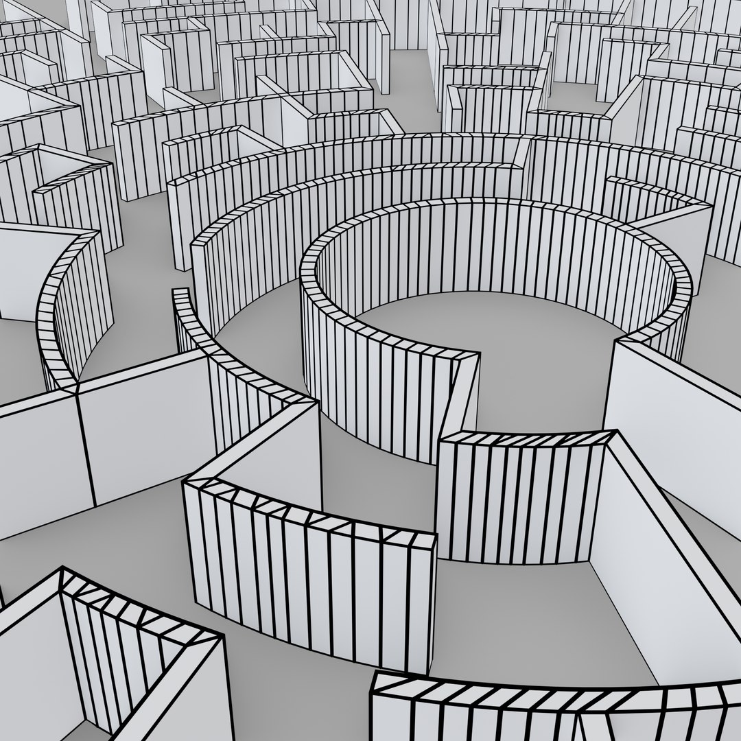 Circular Maze With Solution 3D Model - TurboSquid 2085750